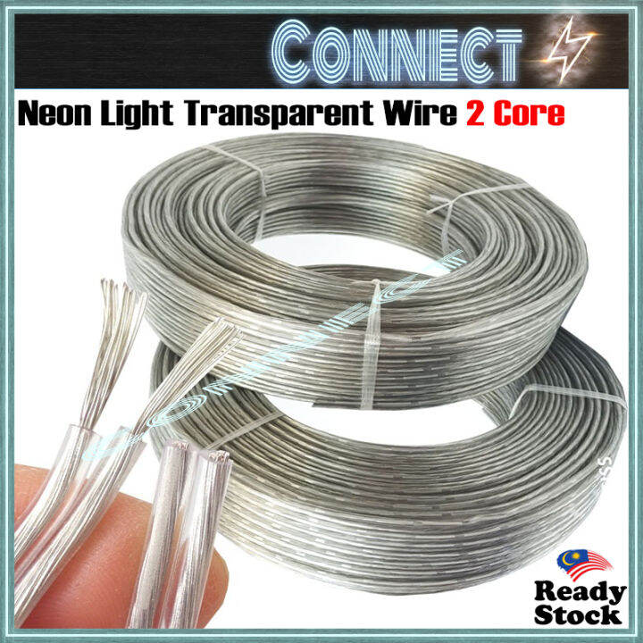 2 Core Wire Transparent 2 Core Transparent Wire 2 Core Neon Light Wire ...