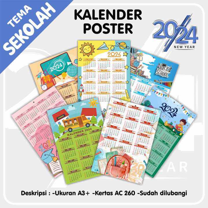 Kalender tema SEKOLAH - kalender poster dinding - kalender dinding ...