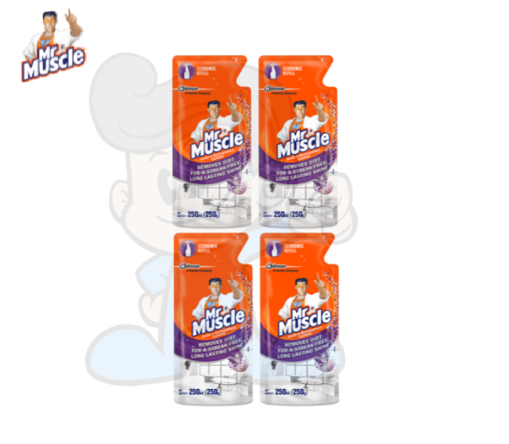 SCJ Mr Muscle Glass & Multi-Surface Cleaner Refill Lavender (4 x 250 mL ...