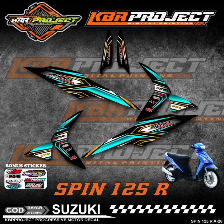 Sticker Striping SPIN 125R Lis Variasi Stiker Motor SUZUKI Desain ...