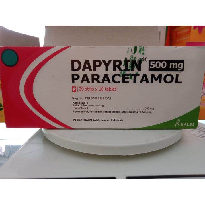 DAPYRIN TABLET | DAPYRIN TABLET PARACETAMOL 500mg OBAT NYERI DEMAM ...