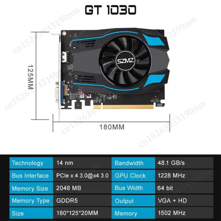 GT1030 2GB GDDR5 GT1030 2GB GDDR5 GTX 1060 6GB Gaming Video Card GDDR5 ...
