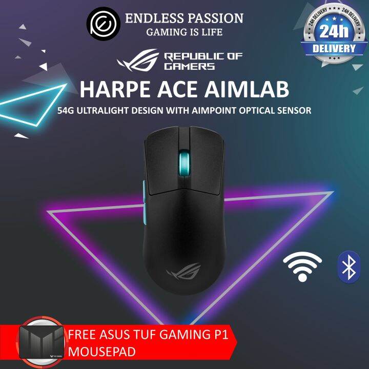 ASUS ROG Harpe Ace Aimlab Edition Wireless Gaming Mouse | Lazada Singapore