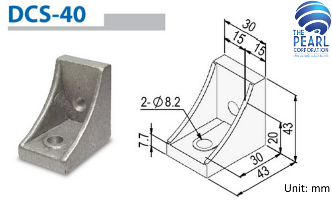 DCS-40 (CROSS BRACKET 40 for AlUMINIUM PROFILE 40x40 mm) อลูมิเนียมโปร ...
