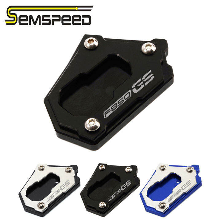 SEMSPEED 1 Piece Motorcycle CNC Side Foot Kick Stand Enlarge Kickstand ...