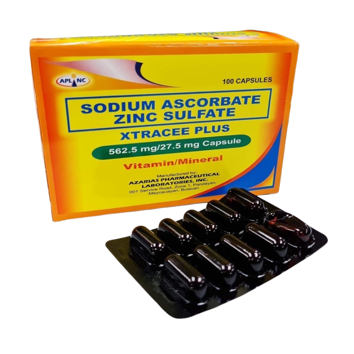 XTRACEE EXTRACEE PLUS + ZINC | (1 BOX 100 CAPS) ASCORBIC ACID (AS ...