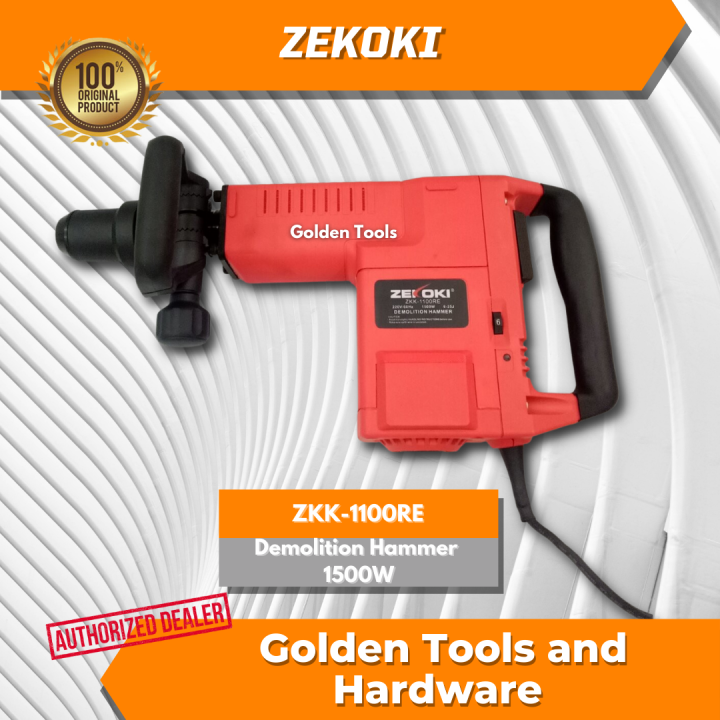 ZEKOKI ZKK-1100RE Demolition Hammer 1500W [ GOLDEN | ZPT] | Lazada PH