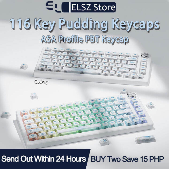XVX Pudding Keycaps PBT Keycap ASA Profile for 100 75 65 60 Mechanical Keyboard Raindrop theme ...