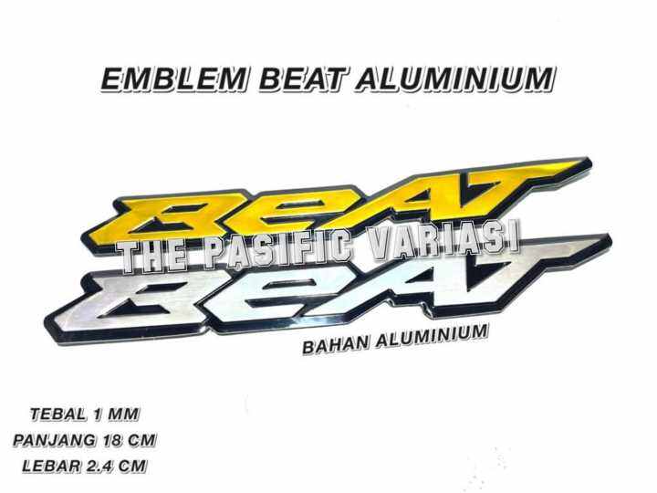 Emblem Beat Logo Timbul / Emblem Beat Kualitas Premium Ukuran 18 x 2.4 ...