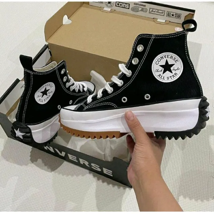 Converse Run BTS Star Hike High Black Best-Selling Shoes | Lazada.co.th