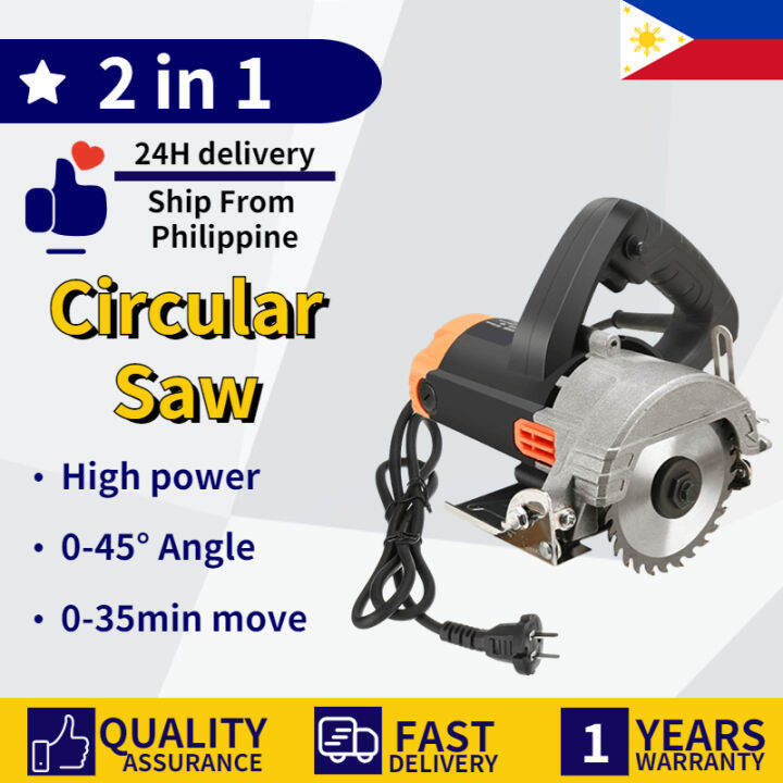 Electric Saw Cutting Machine Wood Marble Metal Cutting Circular Saw Power Tool Portable | Lazada PH
