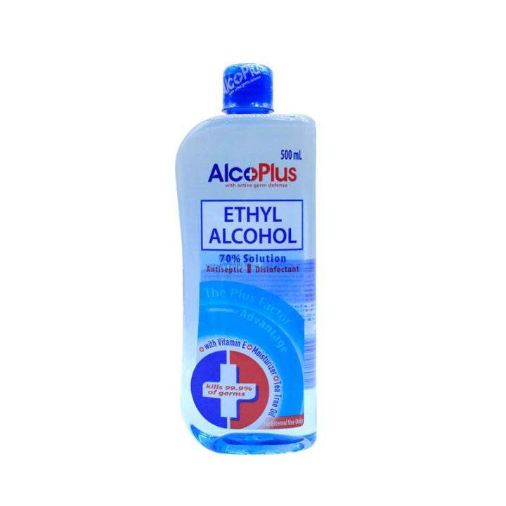 AlcoPlus Alcohol Antisecptic Disinfectant with Germ Defense BLUE 500 ML ...