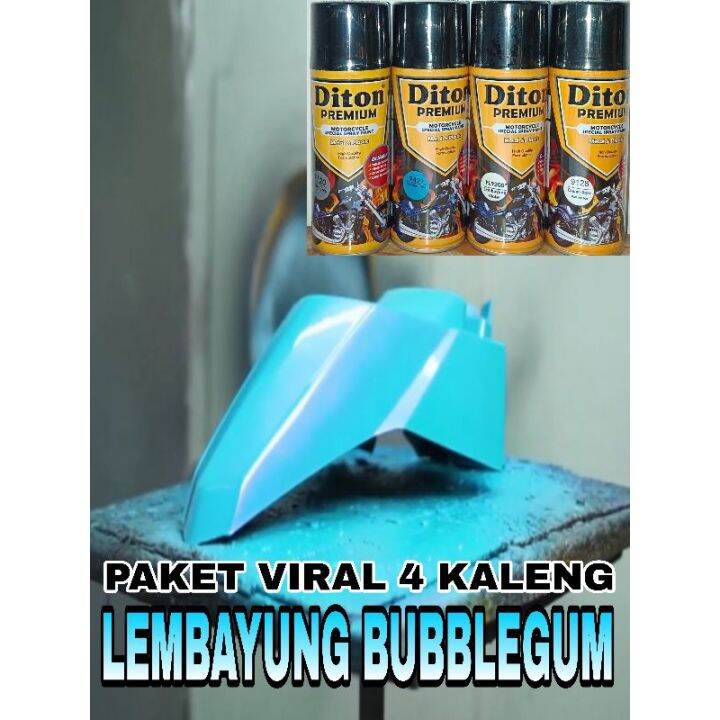 PAKET 4 KALENG pilok pilox diton premium LEMBAYUNG biru violet ...