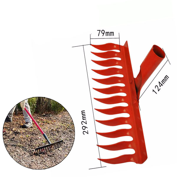 Rake Head001- Rake Head Only Portable 12 Tooth Steel Wire Grass ...