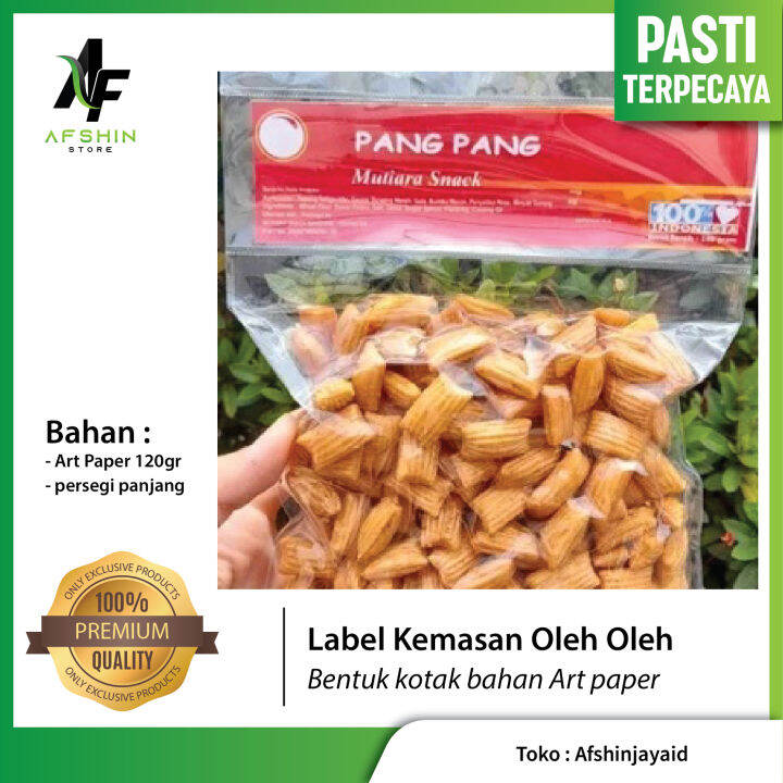 Custom Label Tutup Kemasan Makanan Oleh Oleh Jajanan Custom Desain ...