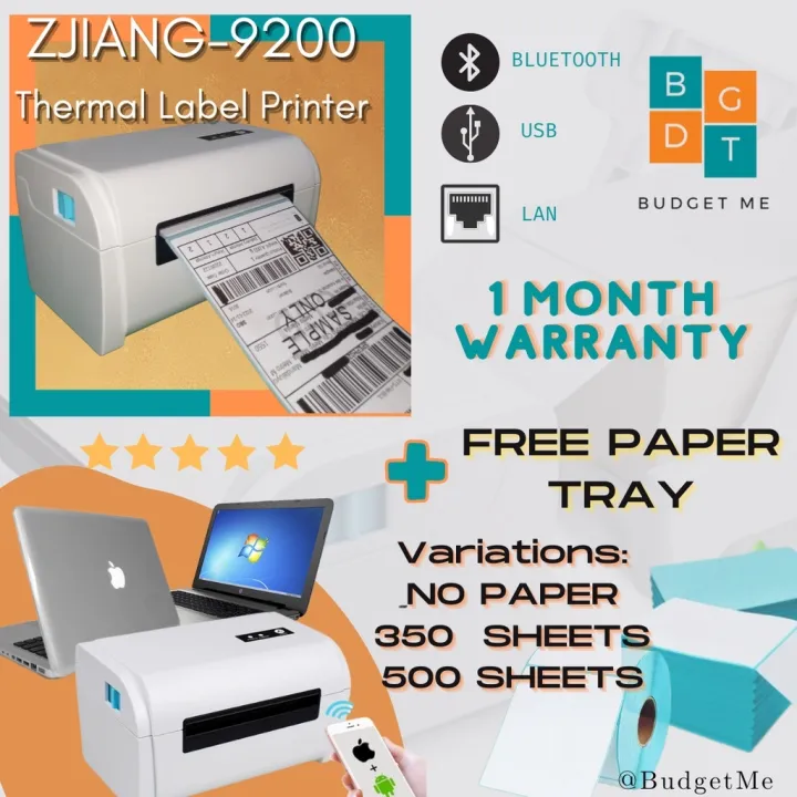 ONHAND ZJiang ZJ-9200 Portable USB + BLUETOOTH Waybill Thermal Printer ... ONHAND ZJiang ZJ-9200 Portable USB + BLUETOOTH Waybill Thermal Printer ...