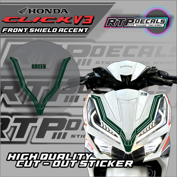 HONDA CLICK V3 FRONT SHIELD ACCENT STICKER PAIR 2PCS | Lazada PH