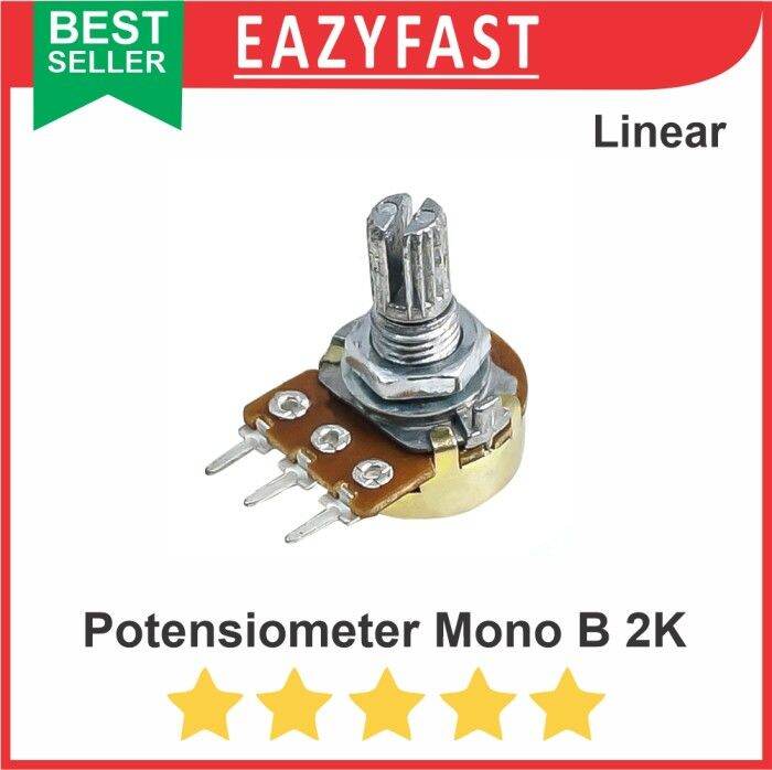 Potensiometer B 2K Mono Linear B2K 2 K Ohm Potensio Potentio Meter ...