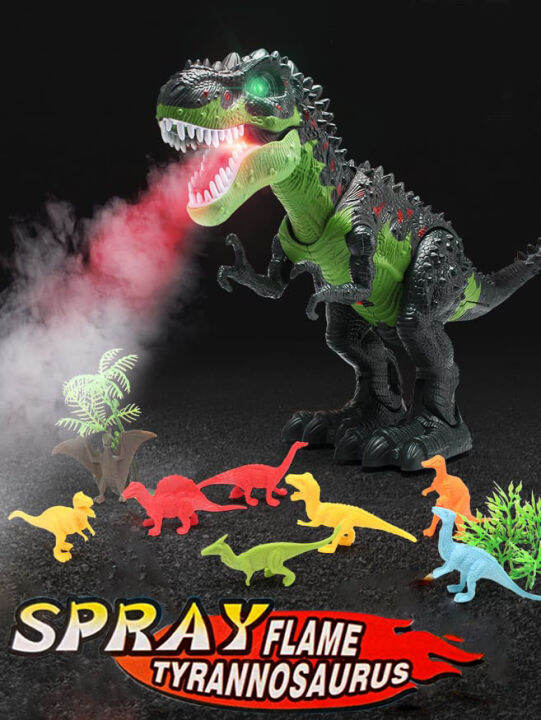 [On Hand ]Walking Dinosaur Spray Flame Toy T-rex Spray Flame Toy ...