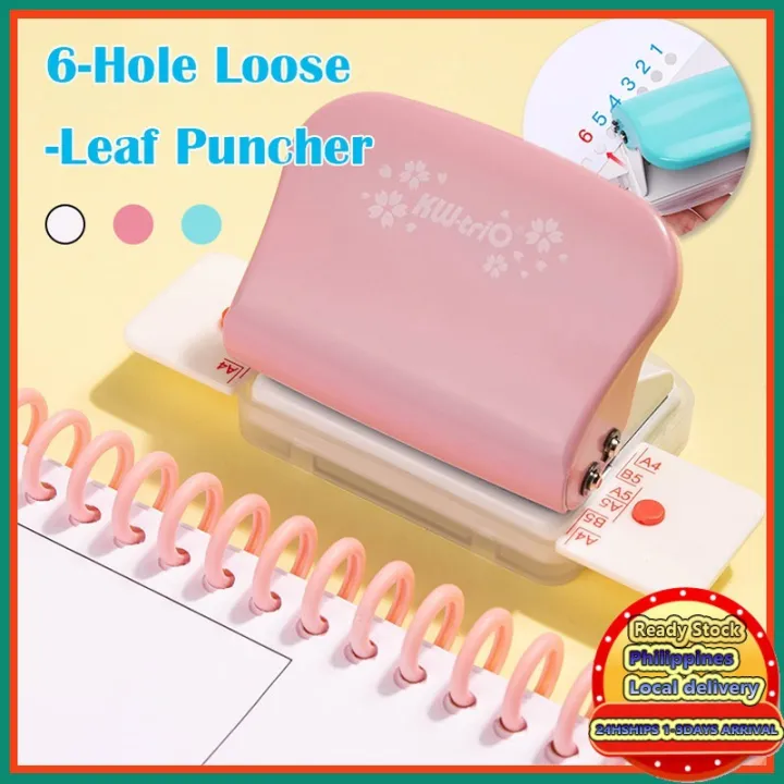 ♢Puncher 6 Hole Puncher Stapler Handheld Metal Punchers Binder For A4 ...