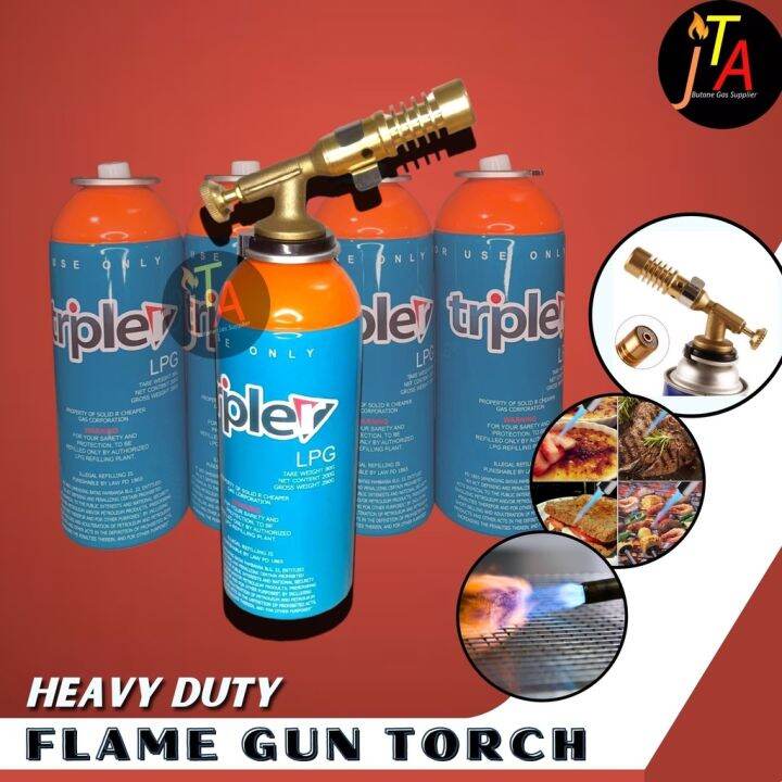 Heavy Duty Flame Gun Torch with Tripler Butane Gas 200g | Lazada PH