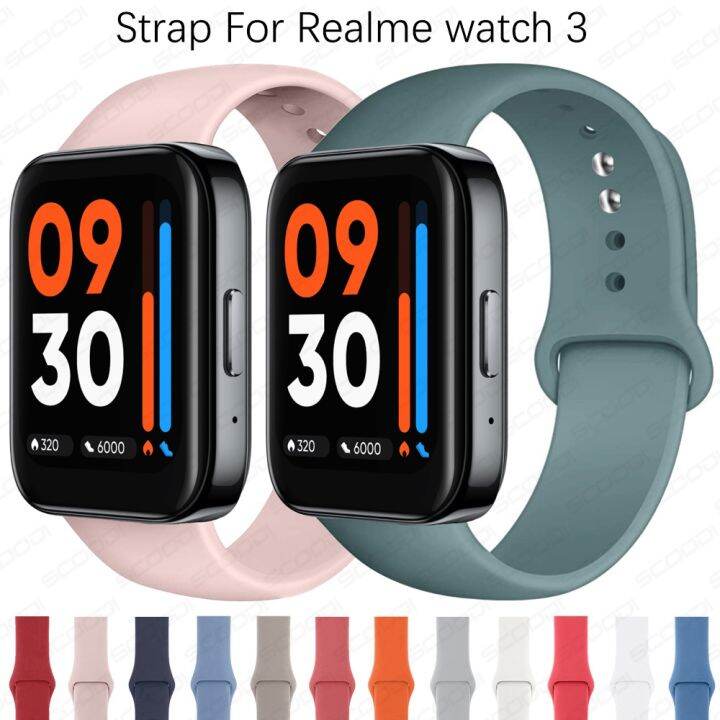 Silicone Strap For Realme watch 3 Smartwatch Sport wrist watch bands ...