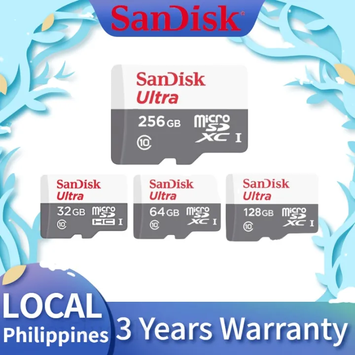 【PHM】 SanDisk Ultra SD Card 32GB 64GB 128GB 258GB 512GB Memory Card Micro TF Card Class 10 ...
