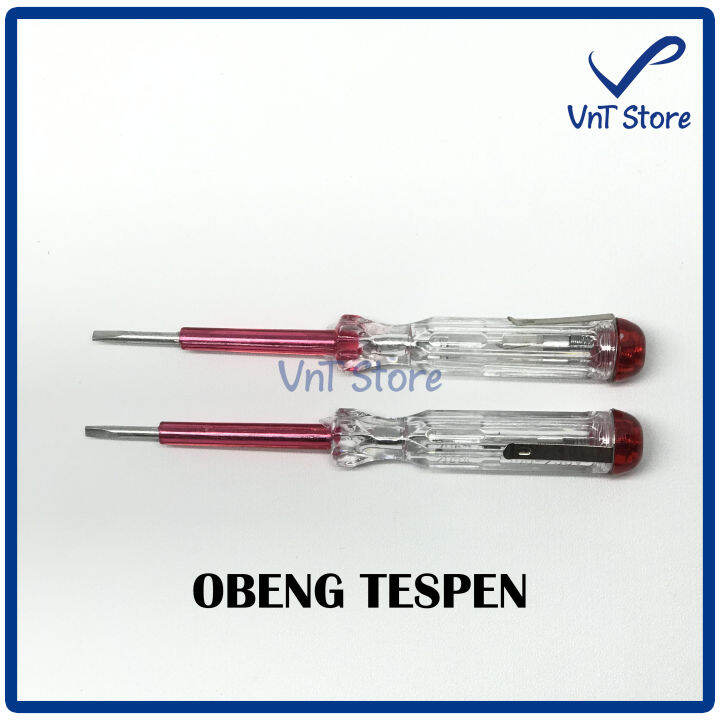 Tespen Test Pen Alat Tes Listrik Obeng Kelistrikan Test Pen Merah ...