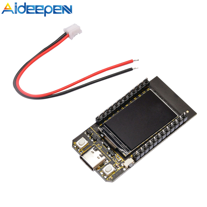【Ready Stock】Original Aideepen WIFT+BT ESP32 Development Board with LCD Display TTGO T-Display ...