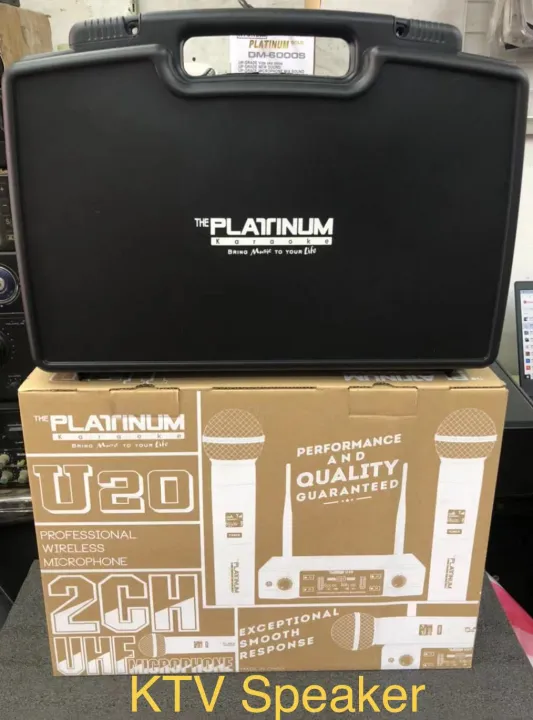 UHF Wireless Microphone Platinum U20 Dual Wireless Microphone with ...