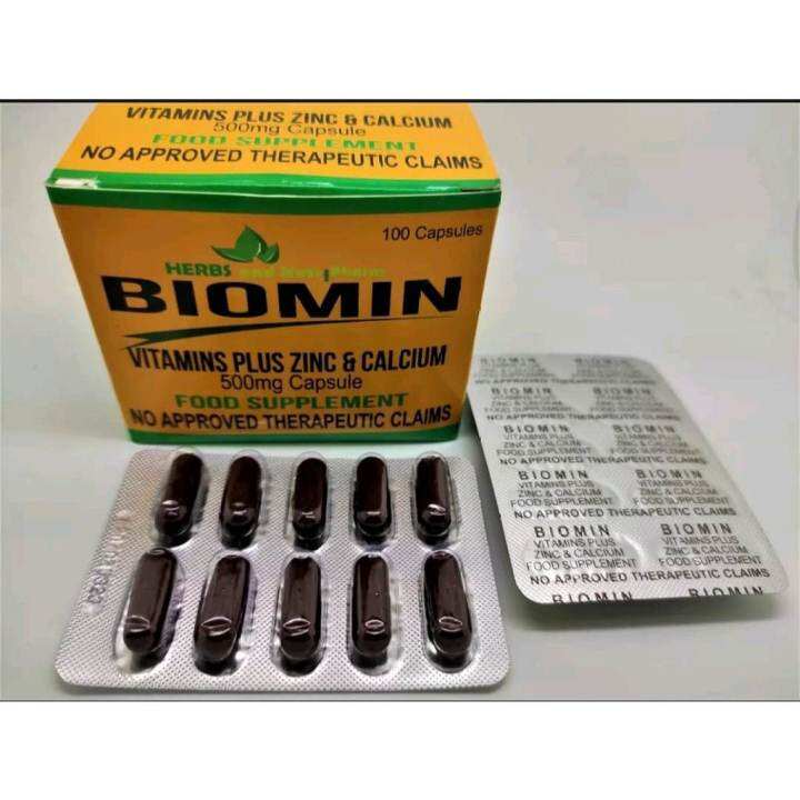 Biomin Vitamins plus zinc & calcium 500mg | Lazada PH