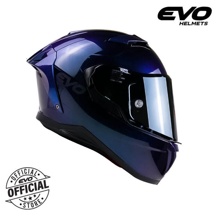 EVO XT-300 Prizm Dual Visor Full Face Helmet with Free Clear Lens ...