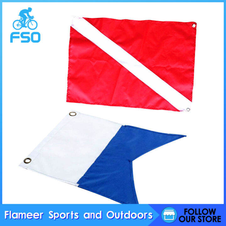 Uncle Jerry 2 x Dive Boat Alpha Flag+Diver Down Flag Snorkeling Scuba ...