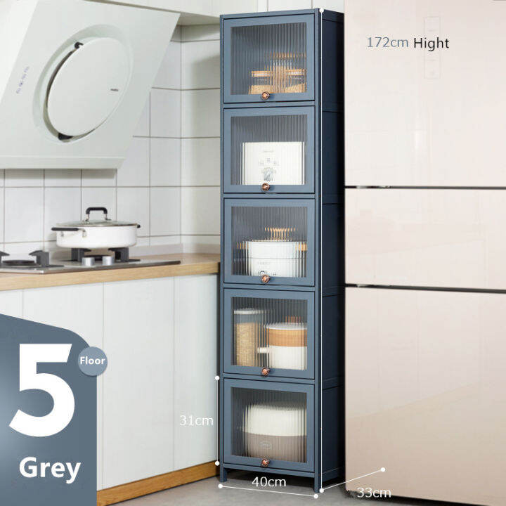 Storage cabinet 3 tier and 5 tier for kitchen livingroom narrow save ...