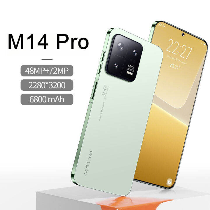 New product M14 PRO 4G/5G smartphone ultra clear 7.2 inch screen 8GB ...