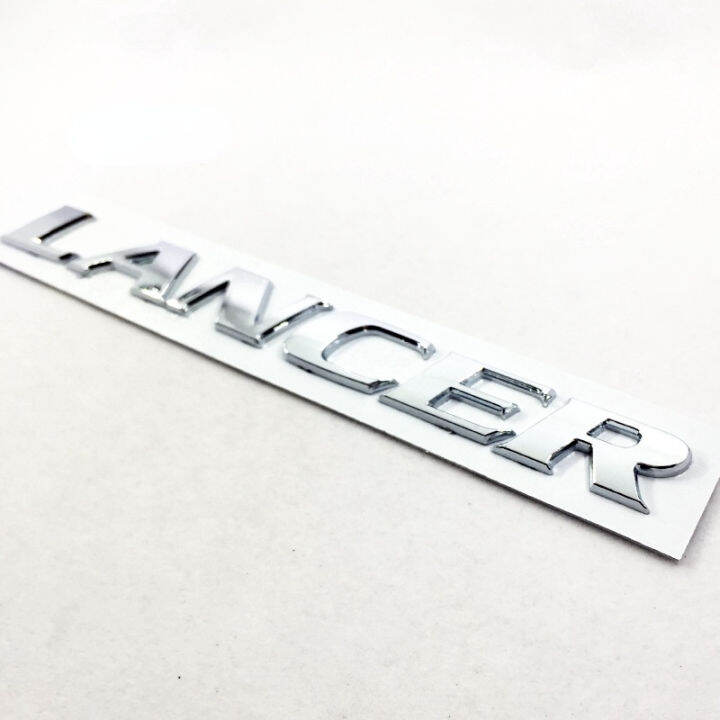 HYS 1 x ABS Chrome LANCER Letter Logo Car Rear Trunk Emblem Badge ...