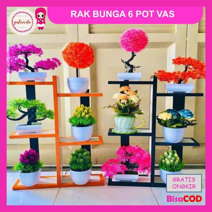 Rak Gantung Bunga / Rak Bunga Minimalis / Rak Tanaman Hias Dudukan Pot ...