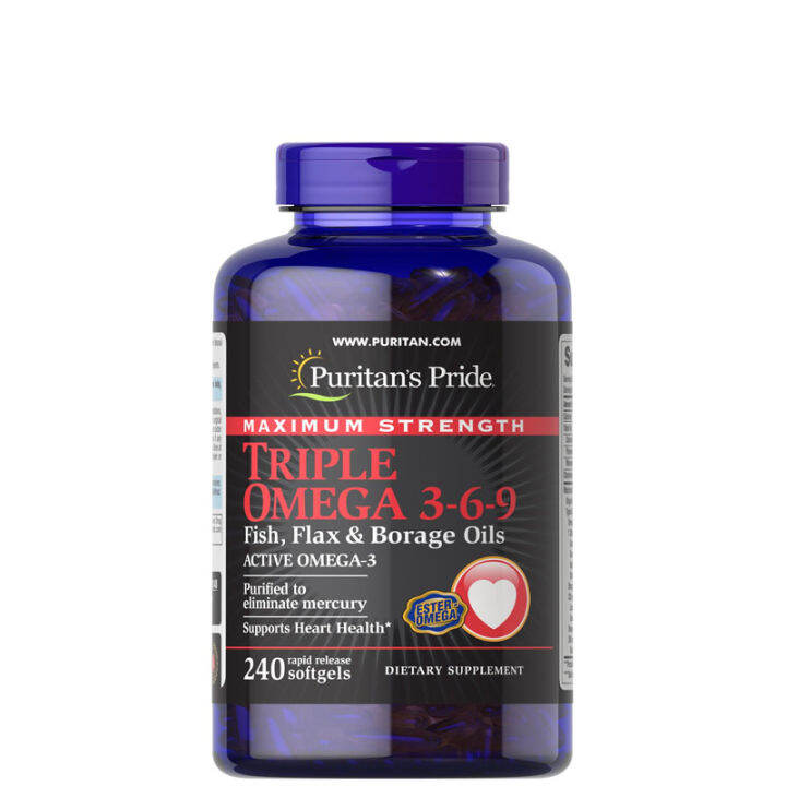 น้ำมันปลาทะเลลึก Prideomega-3ของ Puritan 100แท็บเล็ตความภูมิใจ1000ขวด ...