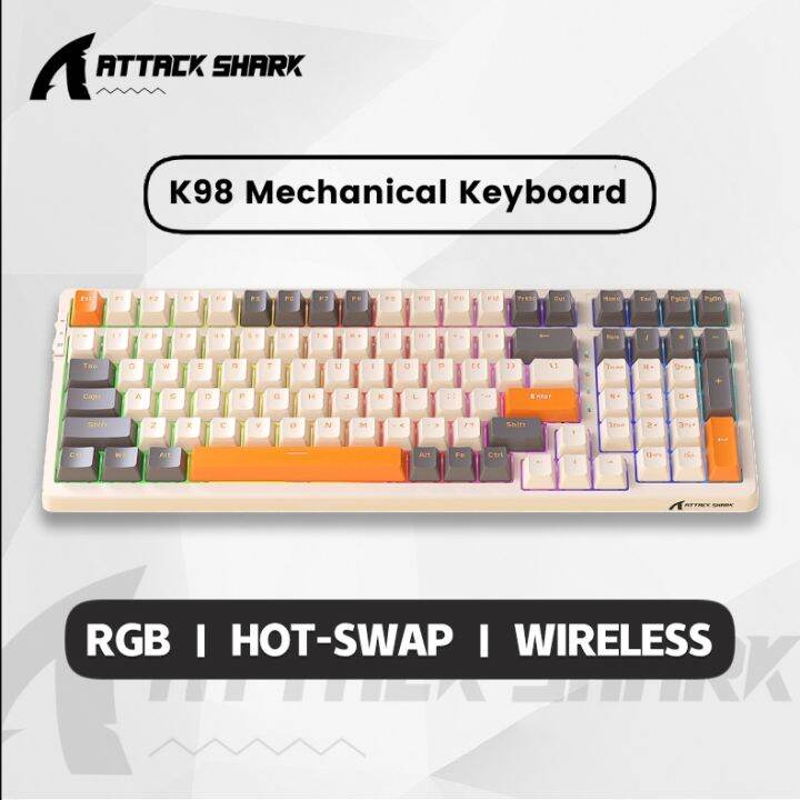 《Hot Sales》 AttackShark K98 Mechanical Keyboard Keys Layout Type-C With ...