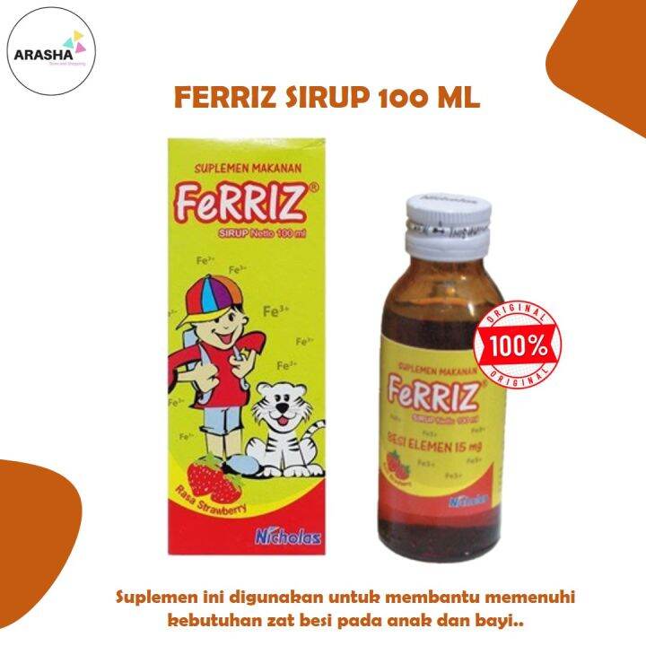 FERRIZ SIRUP 100 ML Suplemen Zat Besi Pada Anak & Bayi | Lazada Indonesia