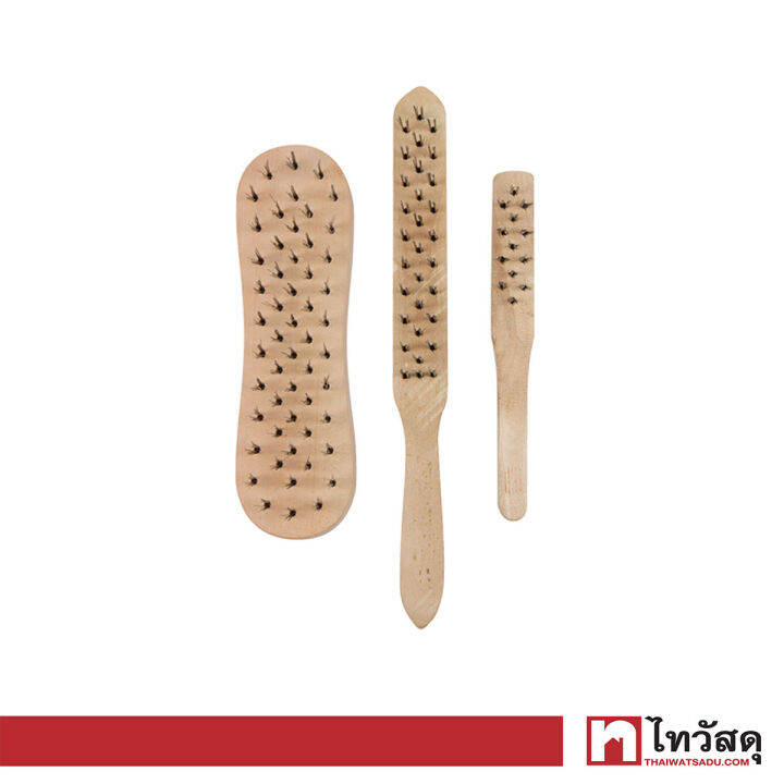 แปรงลวดอเนกประสงค์ ด้ามไม้ HANDI รุ่น 1974 (แพ็ค 3 ชิ้น) | Lazada.co.th