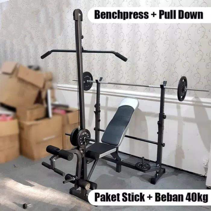 Free Ongkir Jabodetabek - Alat Gym - New Bench Press Multifungsi + Pull ...