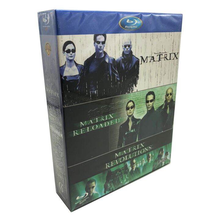 Sci fi action movie Matrix hacker task 123 trilogy complete works Blu ...