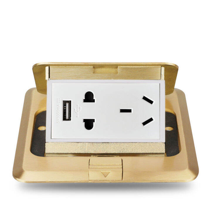 Universal 5-Hole Floor Socket Copper Alloy Household Waterproof Network ...