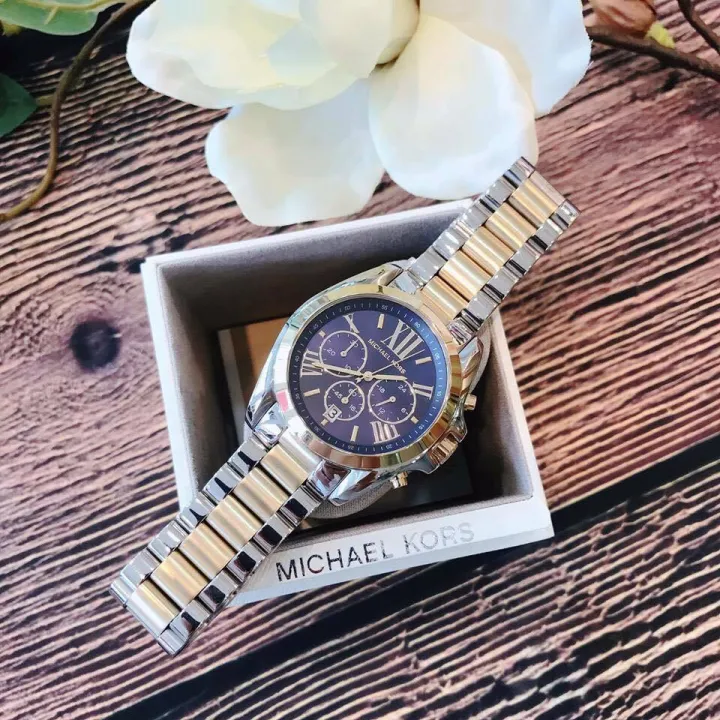 Michael Kors Chronograph Blue Dial Two-tone Women's Watch - MK5976 with ...