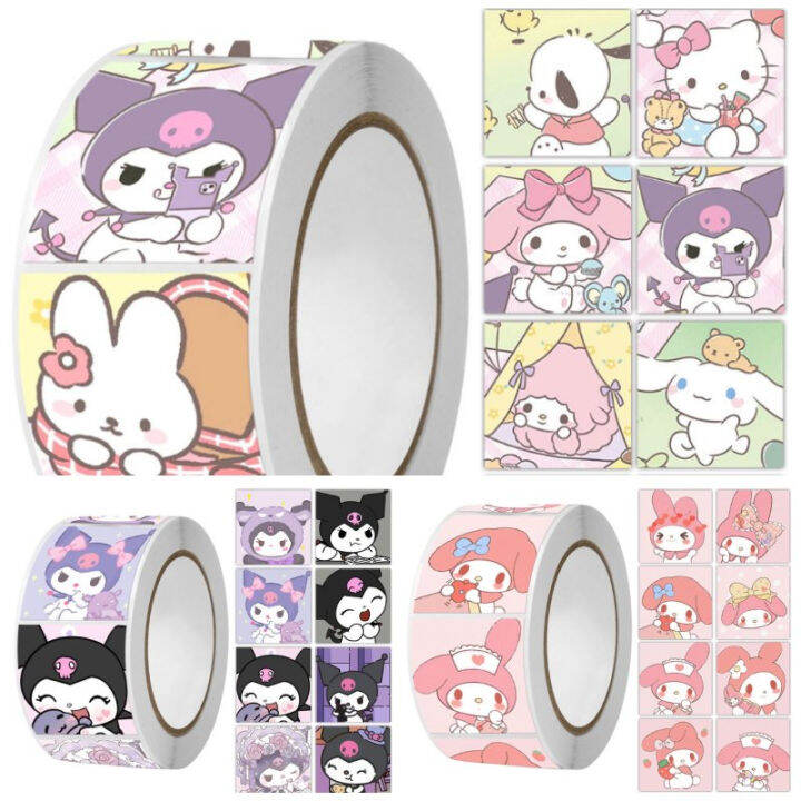 Stiker Roll Label Lucu Isi 500 Lembar Motif Cartoon Untuk Tempel di Box ...