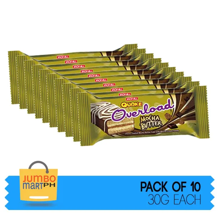 JACK N JILL QUAKE OVERLOAD MOCHA BUTTER CAKE / PACK OF 10 (30G EACH ...