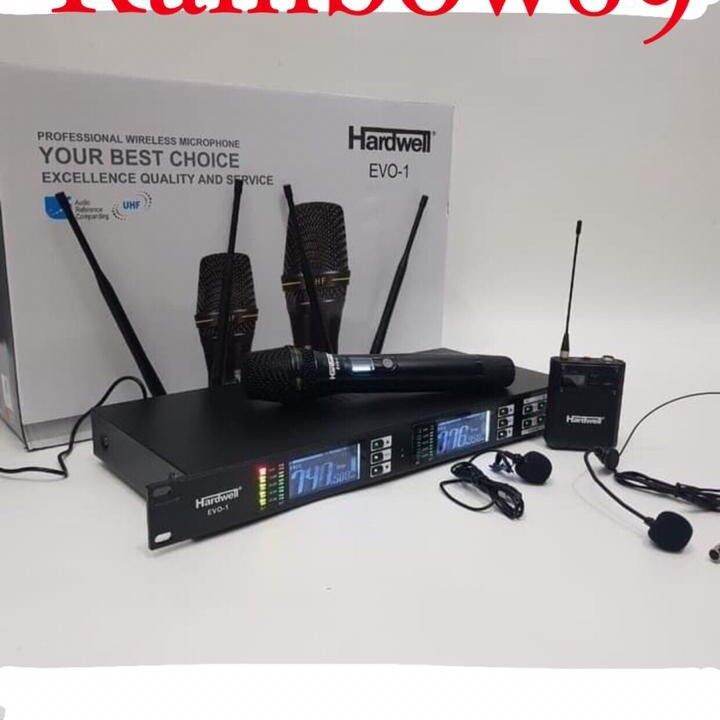 Mic HARDWELL EVO 1 Wireless Microphone Dual Clip On And Headset ...