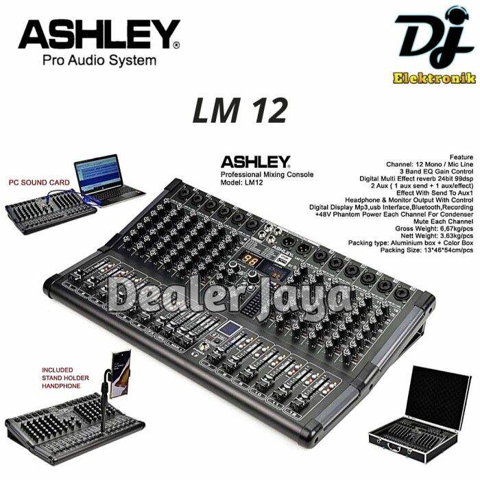 Mixer Analog Ashley LM 12 / LM-12 / LM12 - 12 channel | Lazada Indonesia