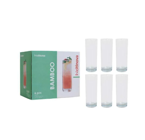 Gelas Es BAMBOO - gelas tinggi polos - gelas citinova | Lazada Indonesia